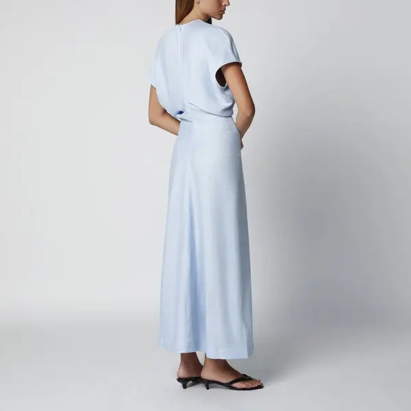 TOTEME Fluid Viscose Satin Dress - Light Blue