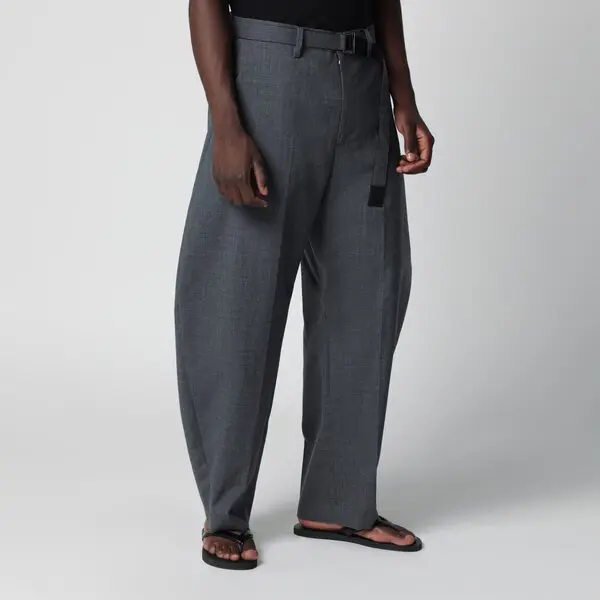 Sacai Wool Trousers With Belt