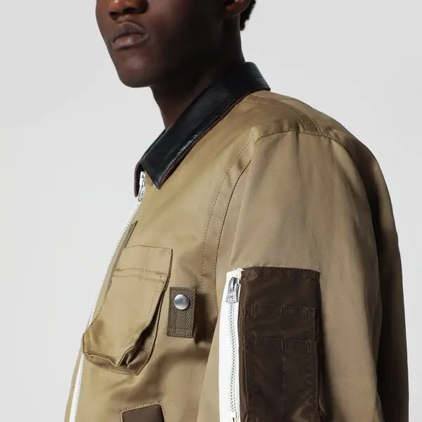 Sacai Cotton And Nylon Bomber Jacket