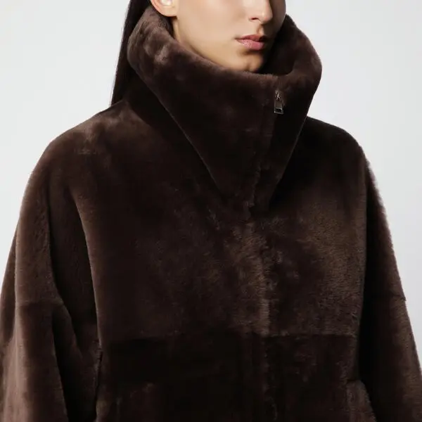 BLANCHA Oak Zip-up Shearling Jacket