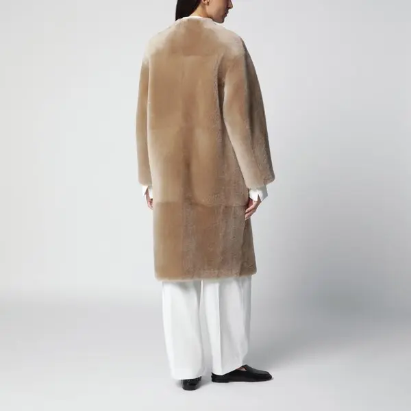 BLANCHA Hazelnut Reversible Shearling Coat