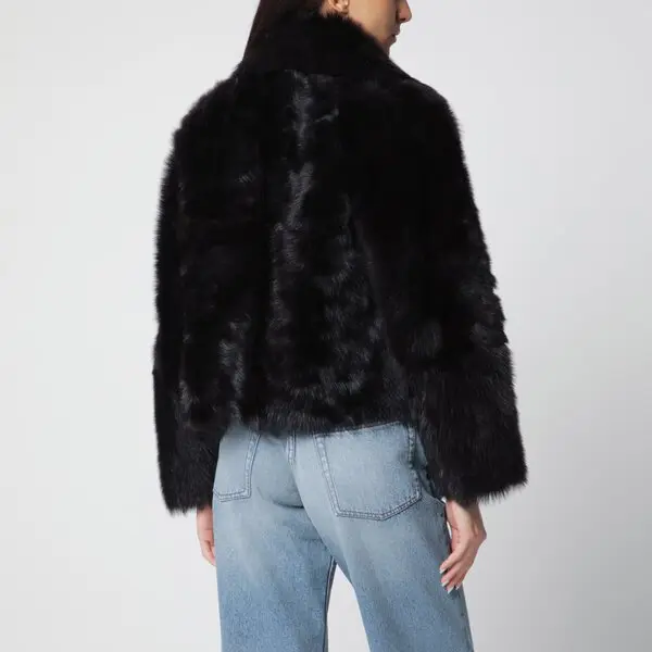 BLANCHA Short Curly Fur Jacket