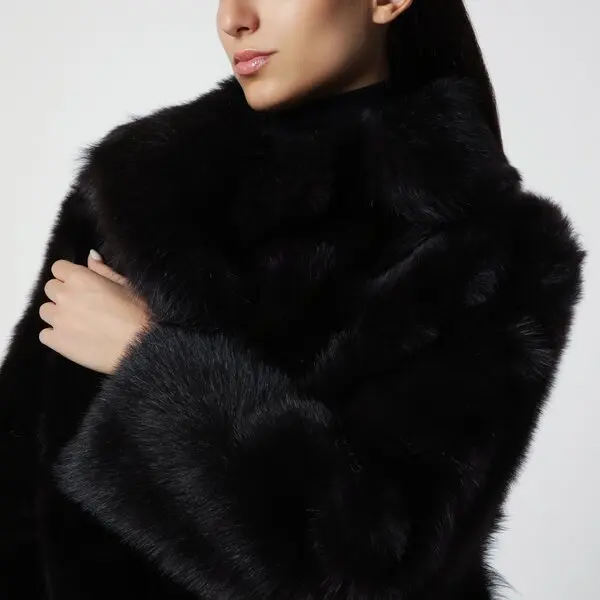 BLANCHA Short Curly Fur Jacket
