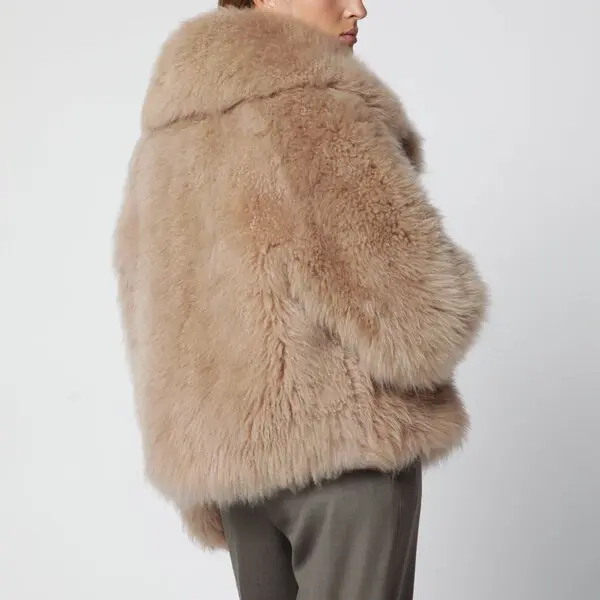 BLANCHA Short Caramel Fur Jacket