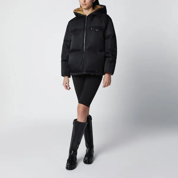 Prada Re-nylon Zip-up Puffer Jacket