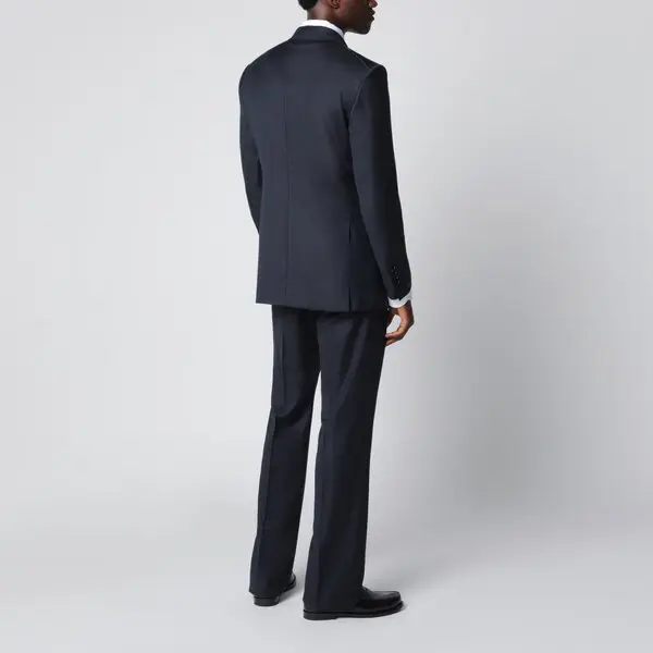 TOM FORD Navy Double-breasted Wool Suit