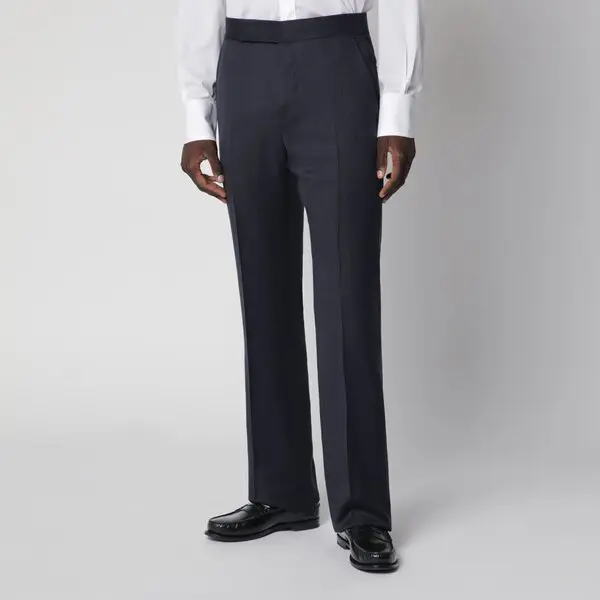 TOM FORD Navy Double-breasted Wool Suit