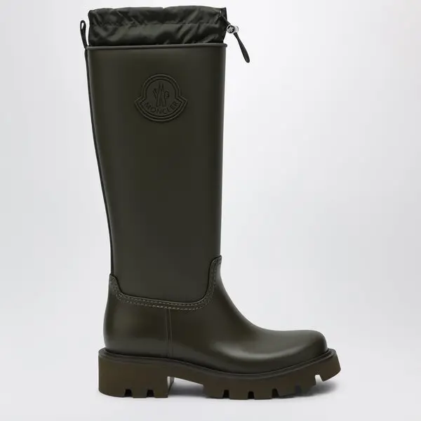 Moncler Kickstream High Waterproof Rain Boots In Pvc - Green