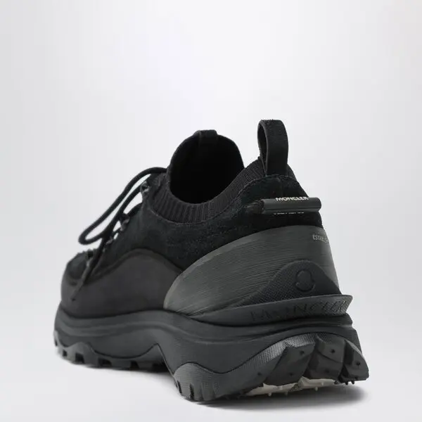 Moncler Trailgrip Lite3 Suede And Nubuck Sneakers - Black