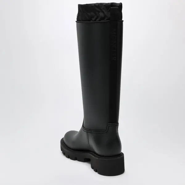 Moncler Kickstream High Rain Boots In Pvc - Black