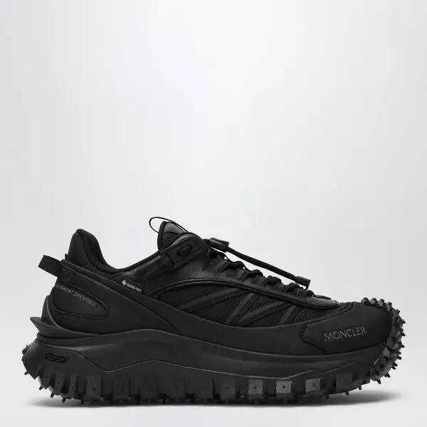 Moncler Trailgrip Gtx Sneakers In Leather And Nylon - Black