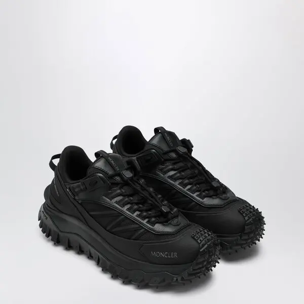 Moncler Trailgrip Gtx Sneakers In Leather And Nylon - Black
