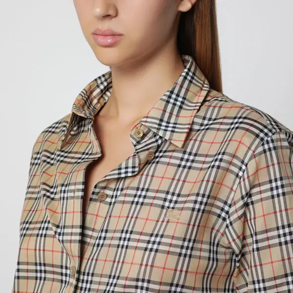 Burberry Cotton Shirt With Check Pattern