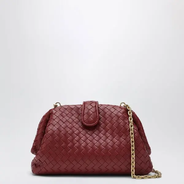 Bottega Veneta Lauren 1980 Small Intrecciato Leather Clutch In Lava - Red