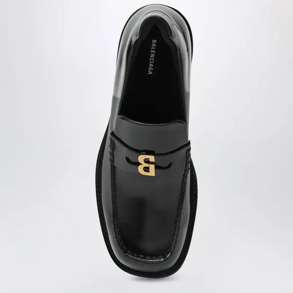 Balenciaga Calf Leather Loafers With B Logo Detail