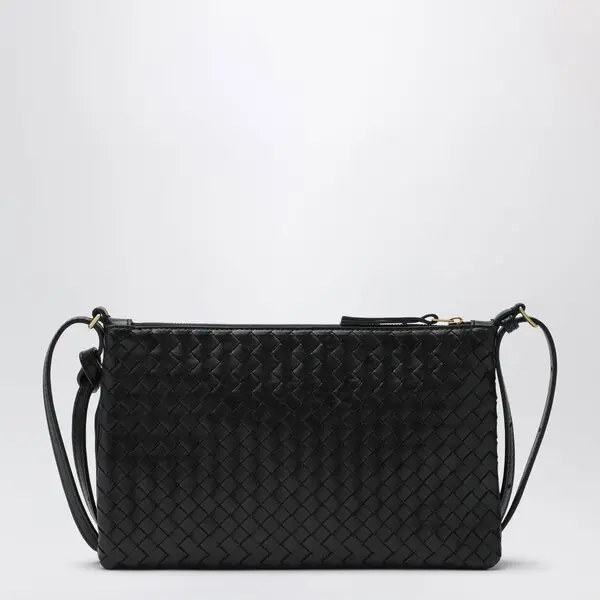 Bottega Veneta Medium Piccolo Intrecciato Pouch In Nappa Leather - Black