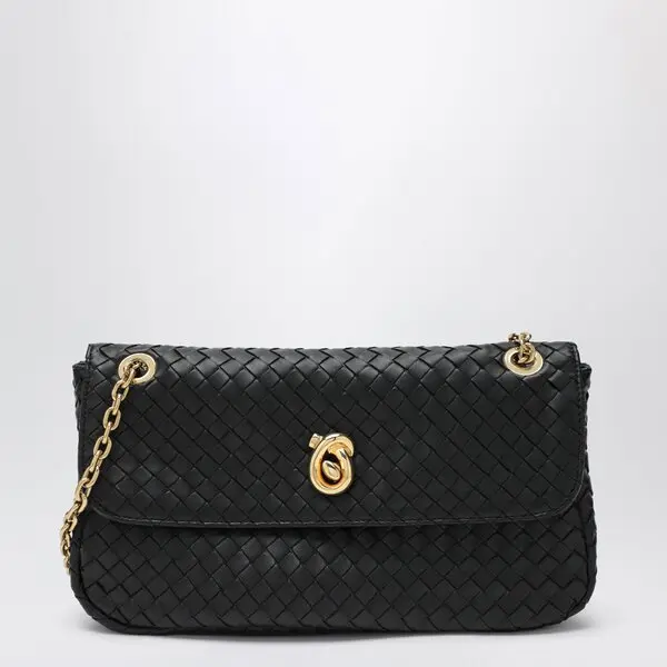 Bottega Veneta Intrecciato Madison Shoulder Bag - Black