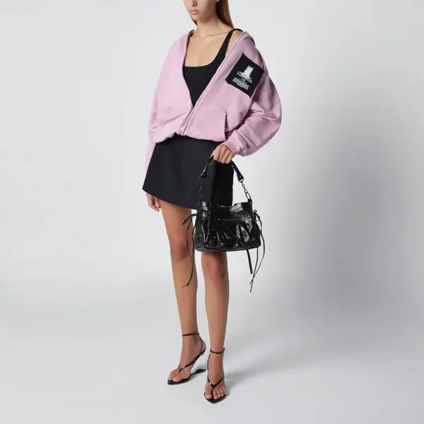 Balenciaga Small Le City Bucket Bag In Lambskin - Black