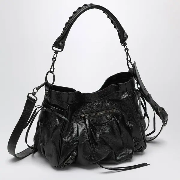 Balenciaga Small Le City Bucket Bag In Lambskin - Black