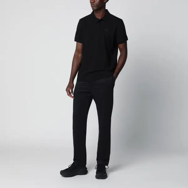 Moncler Cotton Piqué Polo Shirt With Logo Patch