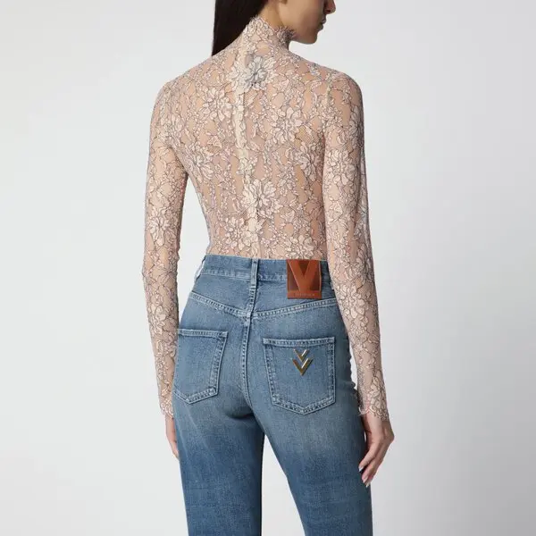Valentino Garavani Rebrodé Lace Bodysuit - Black