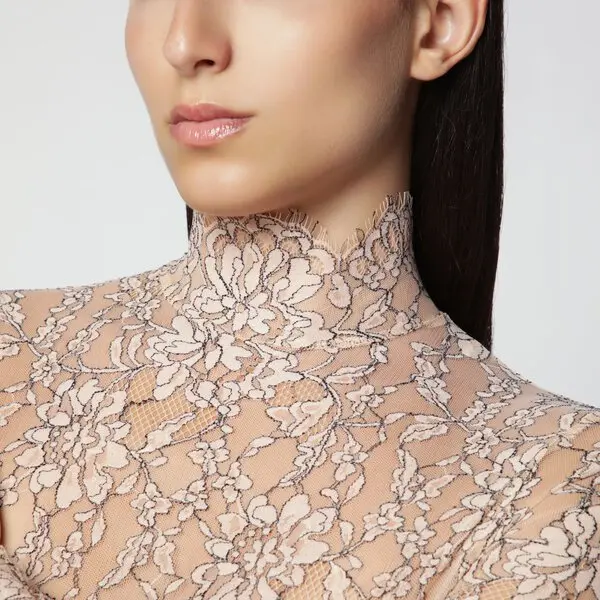 Valentino Garavani Rebrodé Lace Bodysuit - Black