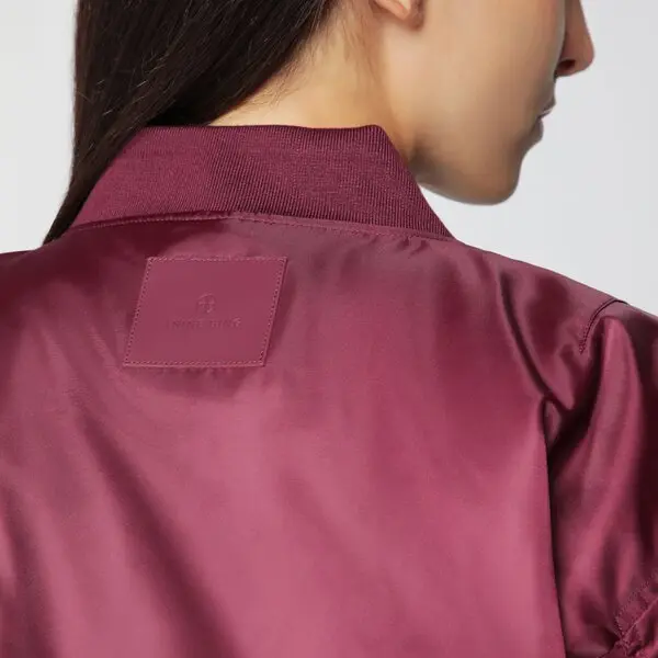 ANINE BING Leon Zip-up Bomber Jacket - Burgundy