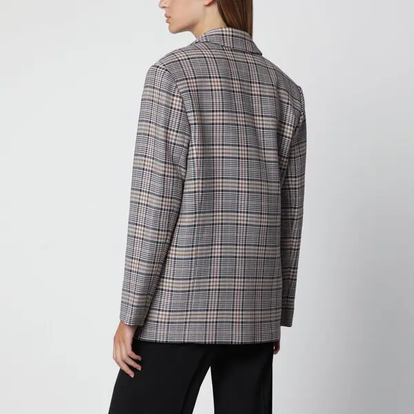 ANINE BING Single-breasted Check Blazer