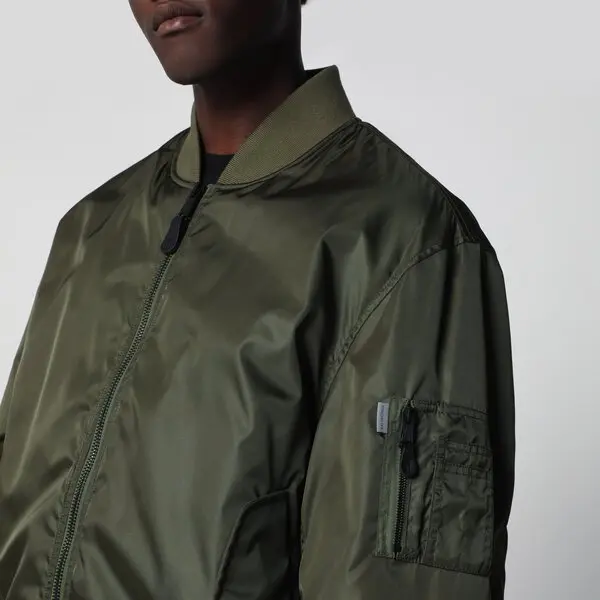 Balenciaga Khaki Nylon Zip-up Jacket