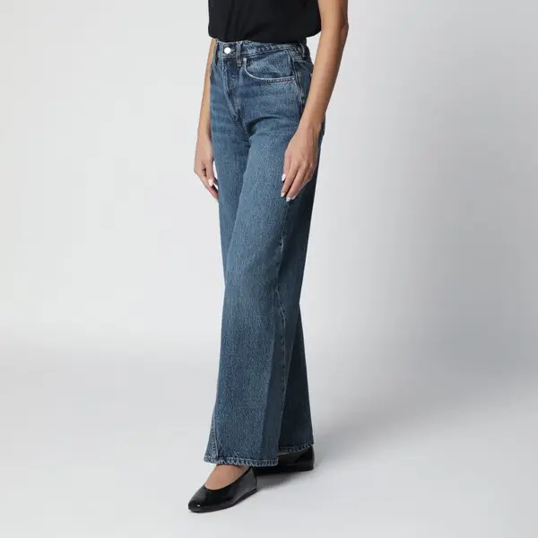 ANINE BING Wide-leg Jeans With Curved Front Seams
