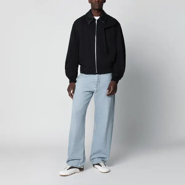 Bottega Veneta Zip-up Jacket With Intrecciato Collar