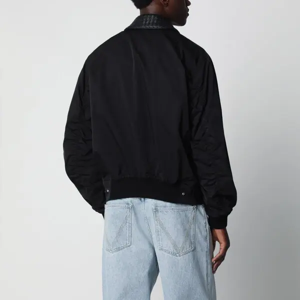 Bottega Veneta Zip-up Jacket With Intrecciato Collar