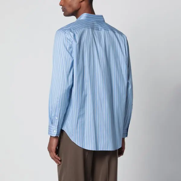 Auralee Light Striped Cotton And Silk Shirt