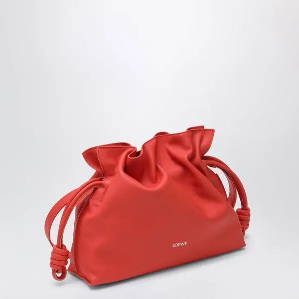 Loewe Medium Flamenco Clutch Bag In Nappa Leather - Orange