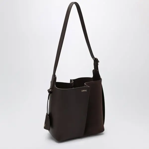 Loewe Bilbao Bucket Bag In Calfskin And Suede - Brown