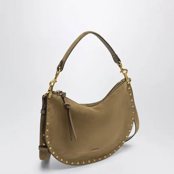 Isabel Marant Étoile Oskan Soft Zipped Bag In Taupe Suede - Beige