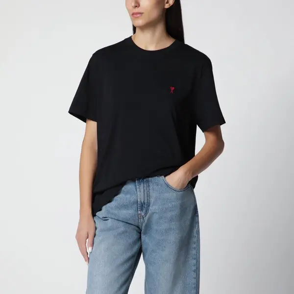 AMI Paris De Coeur T-shirt - Black