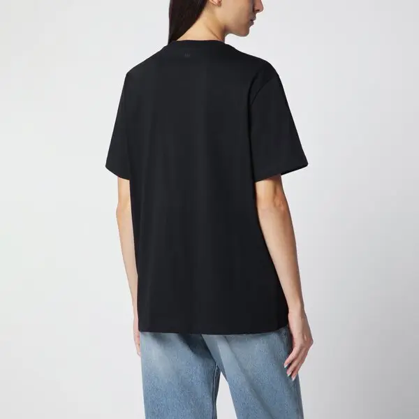 AMI Paris Cotton T-shirt With De Coeur Embroidery