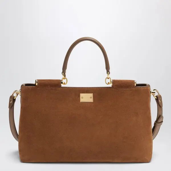 Dolce & Gabbana Medium Vittoria Suede Top Handle Bag