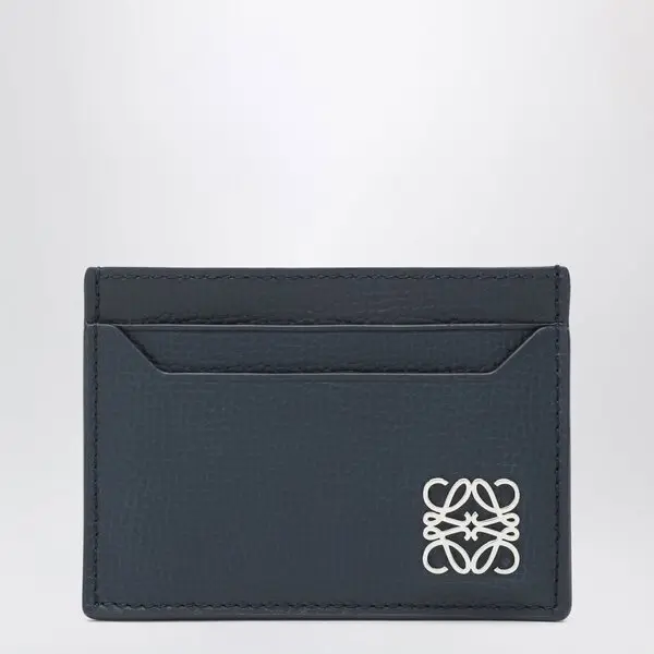 Loewe Navy Leather Anagram Card Holder