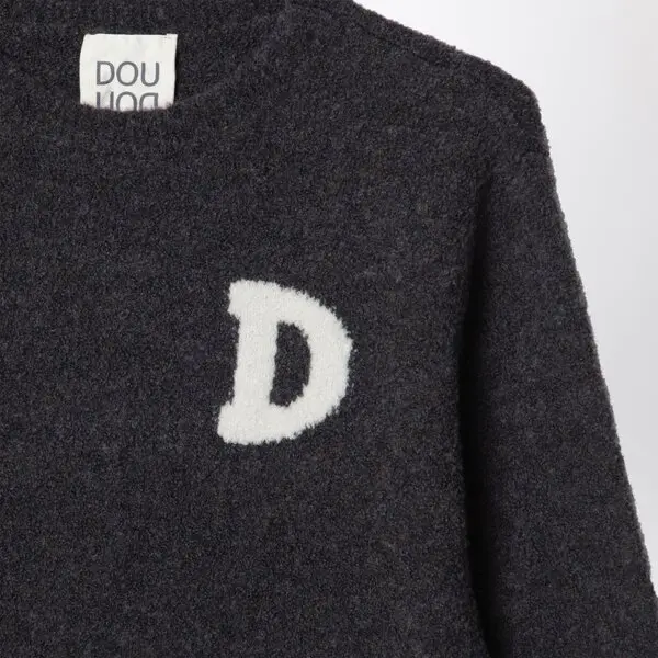 DOUUOD Ebony Bouclé Knit Sweater