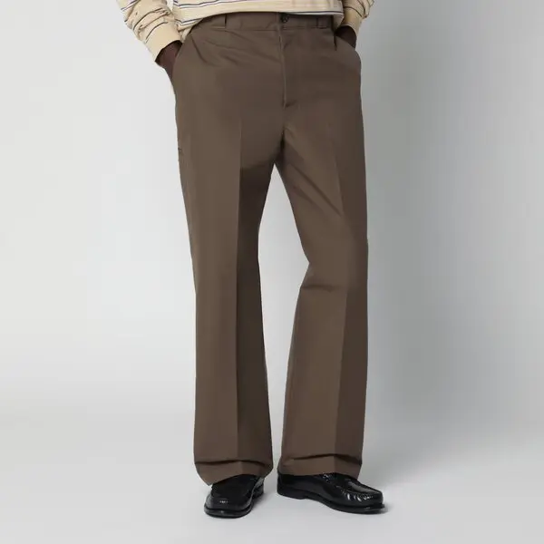 Prada Technical Canvas Trousers - Brown