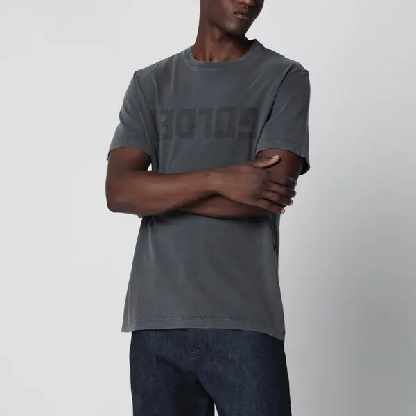 GOLDEN GOOSE Anthracite Vintage-effect T-shirt - Grey