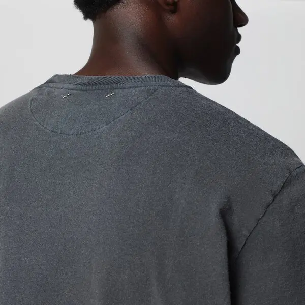 GOLDEN GOOSE Anthracite Vintage-effect T-shirt