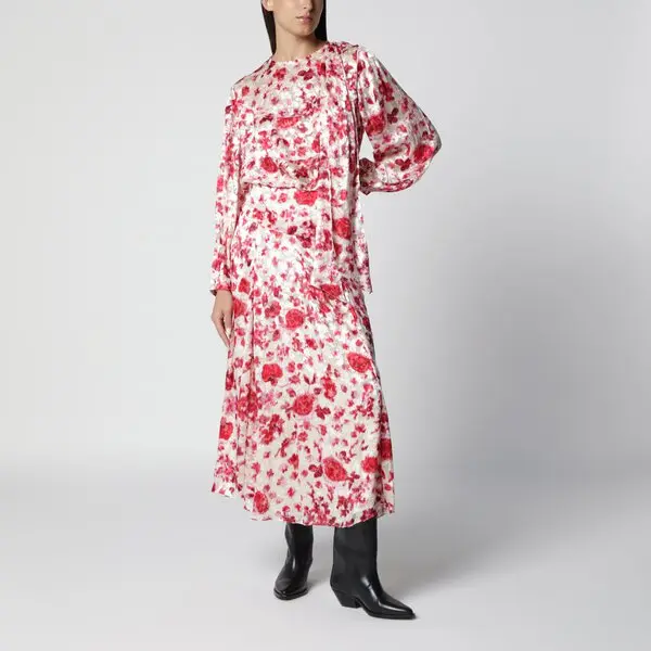 Isabel Marant Étoile Firma Blouse In Printed Silk Dévoré Georgette - Multicolor