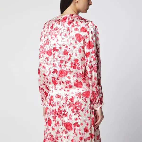 Isabel Marant Étoile Firma Blouse In Printed Silk Dévoré Georgette - Multicolor