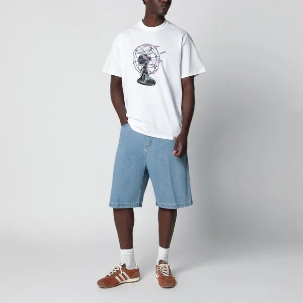 Carhartt Work In Progress Brandon Denim Shorts In Blue Stone Bleached