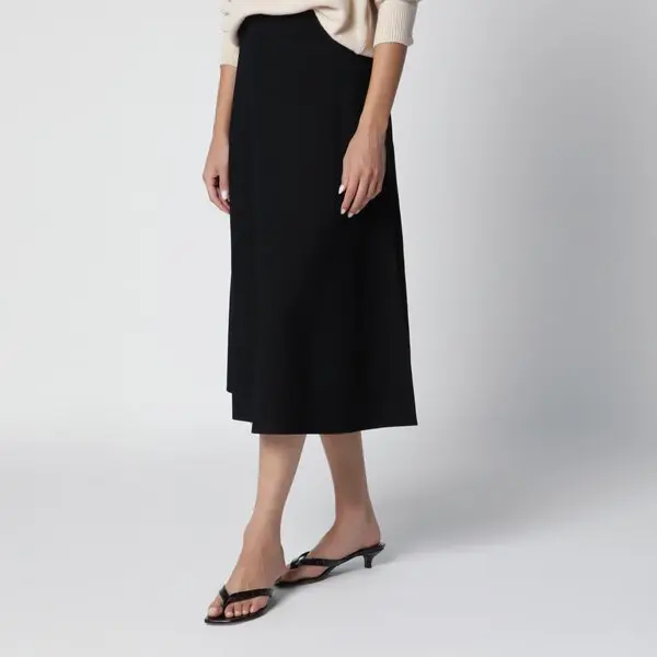 Max Mara Flared Midi Skirt In Viscose Crêpe