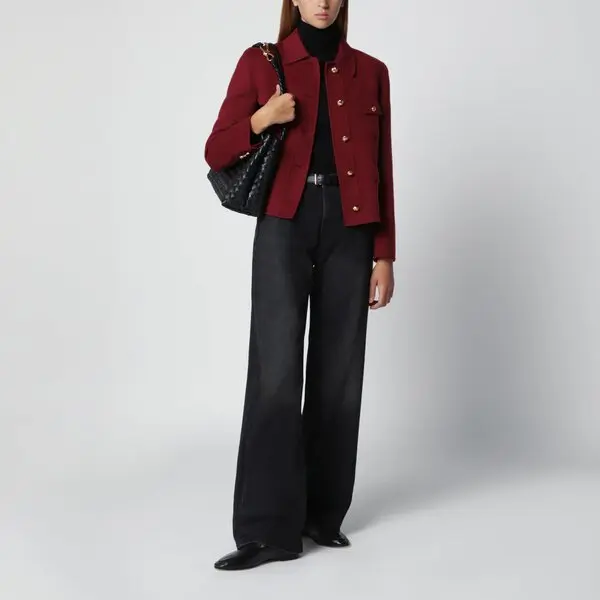 Max Mara Jacket In Ruby Wool And Cashmere