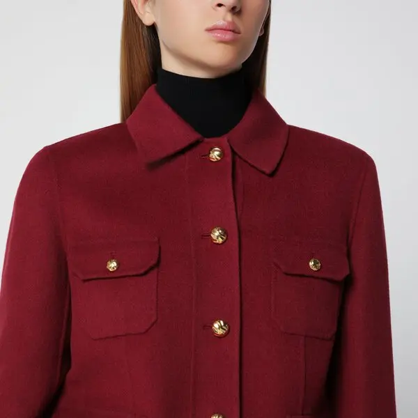 Max Mara Jacket In Ruby Wool And Cashmere